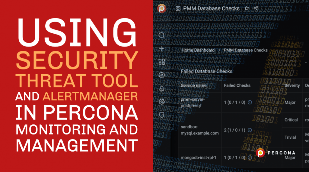 Using Security Threat Tool and Alertmanager in Percona Monitoring and Management