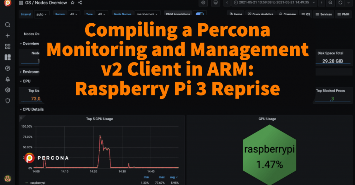 Compiling A Percona Monitoring And Management V2 Client In Arm Raspberry Pi 3 Reprise