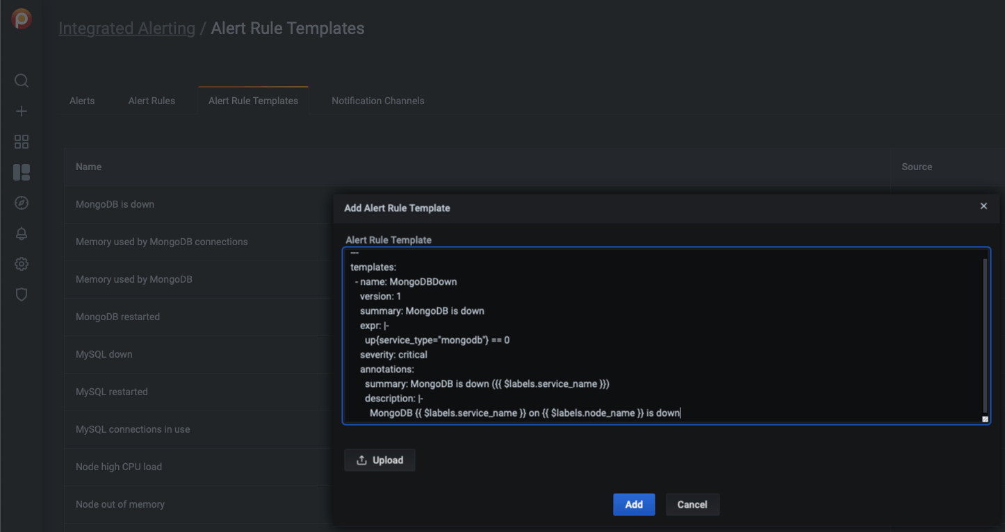 Mongodb Integrated Alerting In Percona Monitoring And Management
